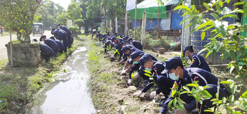ရခိုင်ပြည်နယ် မောင်တောမြို့၌ ခရိုင် မြို့နယ် မီးသတ်ဦးစီးဌာနမှ မိုးရာသီ